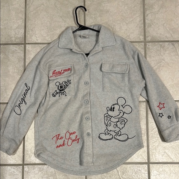 Disney | Jackets & Coats | Mickey Mouse Gray Adult Jacket | Poshmark